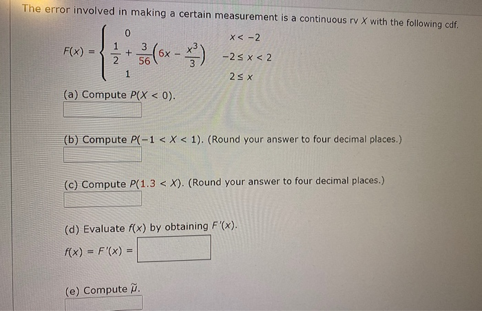 Solved The error involved in making a certain measurement is | Chegg.com