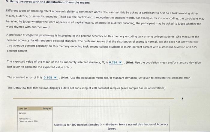 Solved Different types of encoding affect a person's ability | Chegg.com