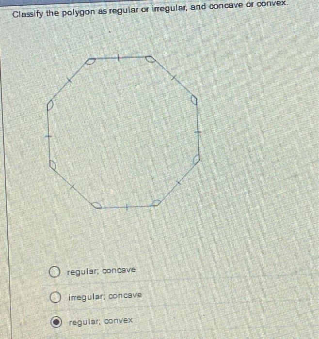 Solved Classify the polygon as regular or irregular, and | Chegg.com