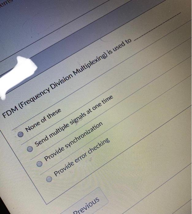 Solved em FDM (Frequency Division Multiplexing) is used to | Chegg.com