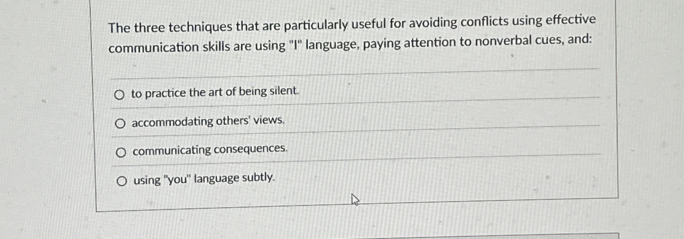 Solved The three techniques that are particularly useful for | Chegg.com