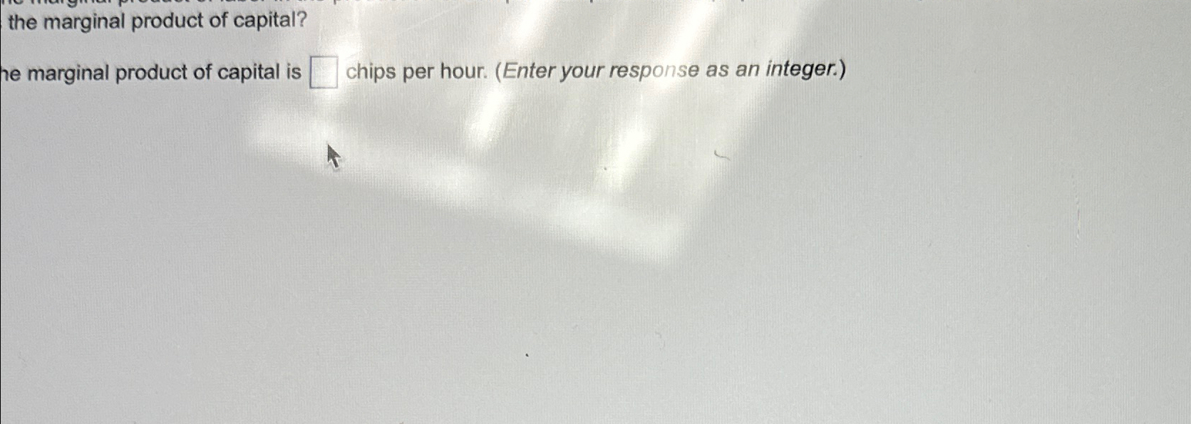 Solved the marginal product of capital?he marginal product | Chegg.com