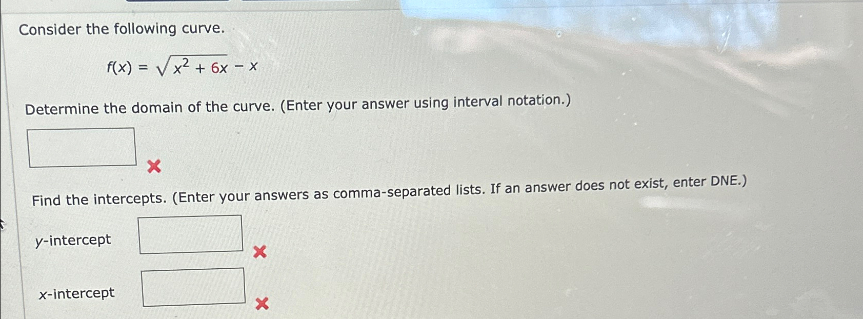 Solved Consider the following curve.f(x)=x2+6x2-xDetermine | Chegg.com