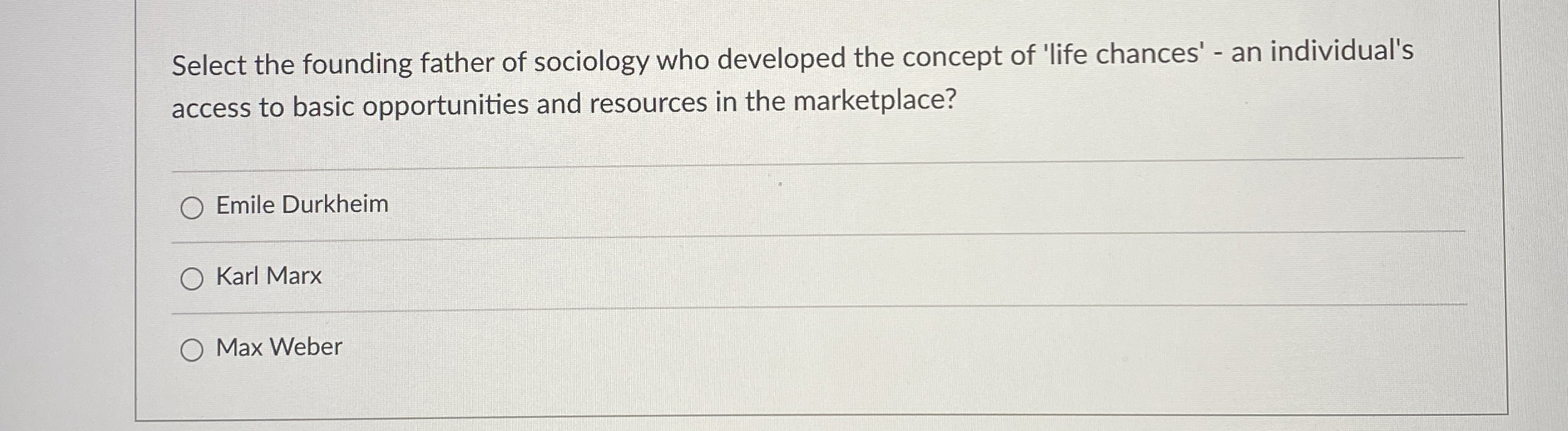 Solved Select the founding father of sociology who developed | Chegg.com