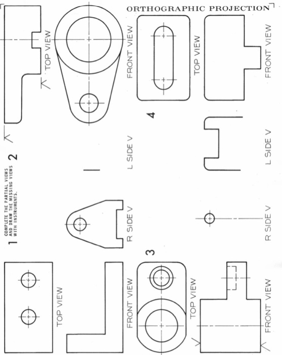 Solved Complete the partial views and draw the missing views | Chegg.com