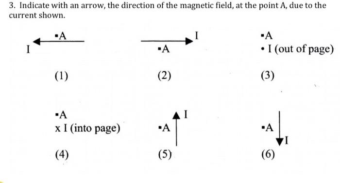 Solved 3. Indicate with an arrow, the direction of the | Chegg.com
