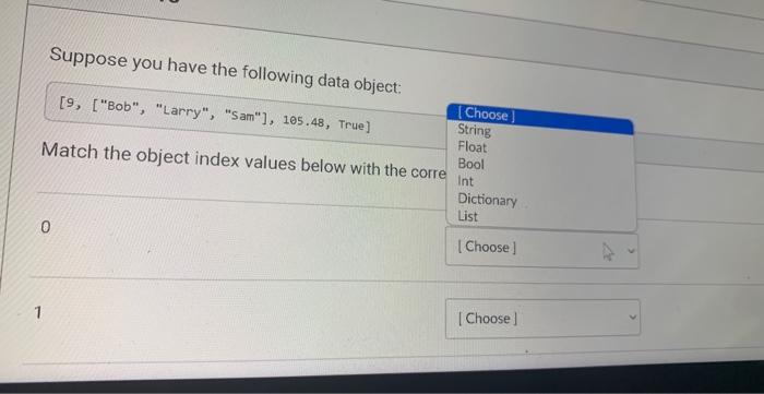 Solved Suppose you have the following data object: [9, | Chegg.com