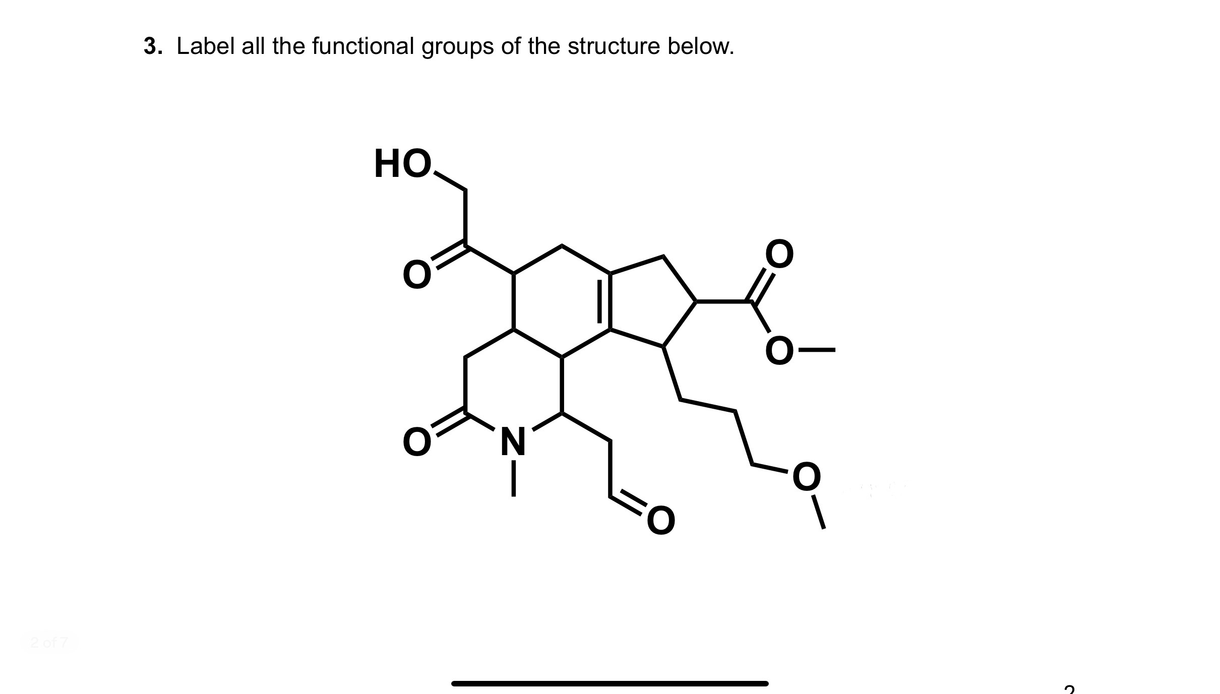 Solved Label all the functional groups of the structure | Chegg.com