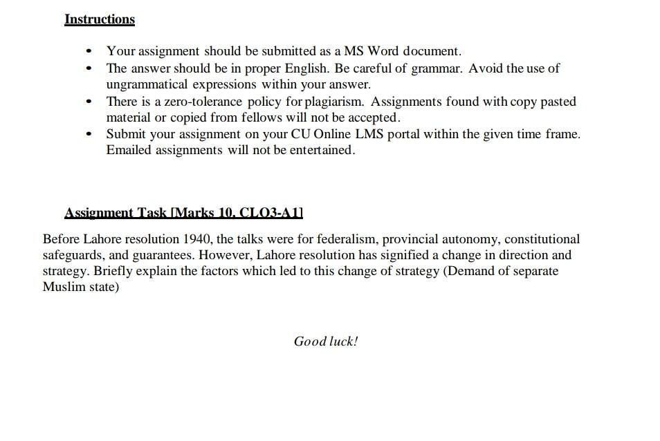Instructions Your assignment should be submitted as a | Chegg.com