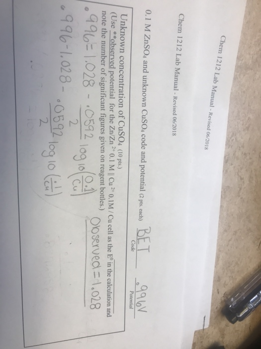 Solved Chem 1212 Lab Manual - Revised 06/2018 Chem 1212 Lab | Chegg.com Solved Chem 1212 Lab Manual - Revised 06/2018 Chem 1212 Lab | Chegg.com