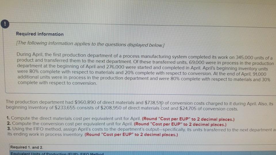 Solved Help Save & Exit SU Check my wo Required information | Chegg.com