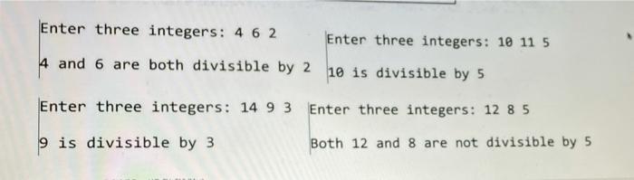 Solved Write a program that prompt the user to enter 3 | Chegg.com