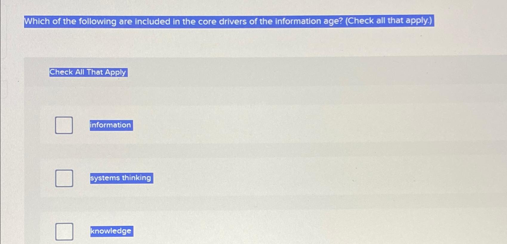 Solved Which of the following are included in the core | Chegg.com
