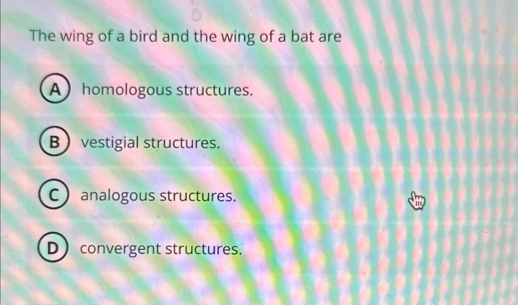 Solved The wing of a bird and the wing of a bat are | Chegg.com