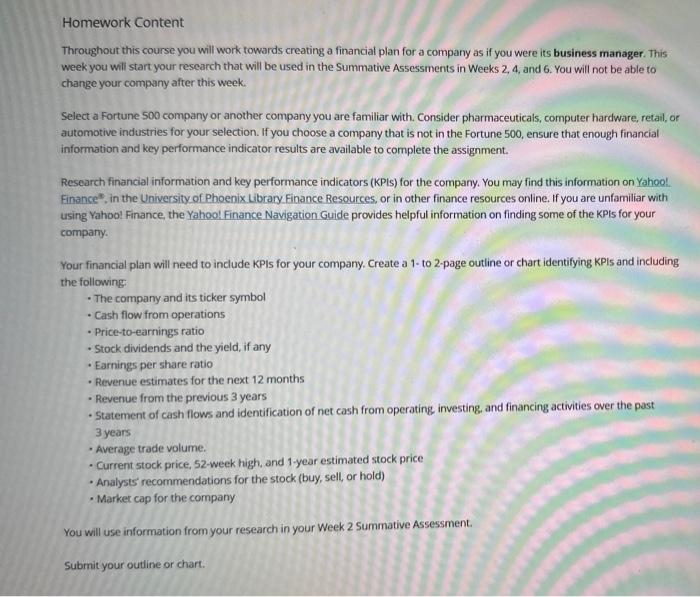 Solved Homework Content Throughout this course you will work | Chegg.com