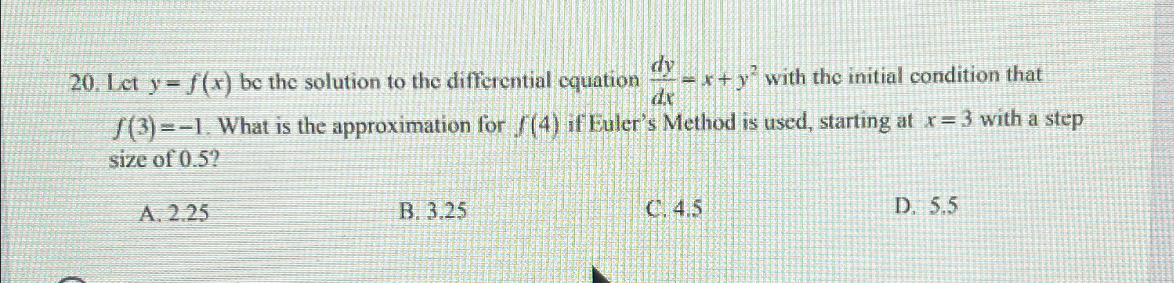 Solved Let y=f(x) ﻿be the solution to the differential | Chegg.com