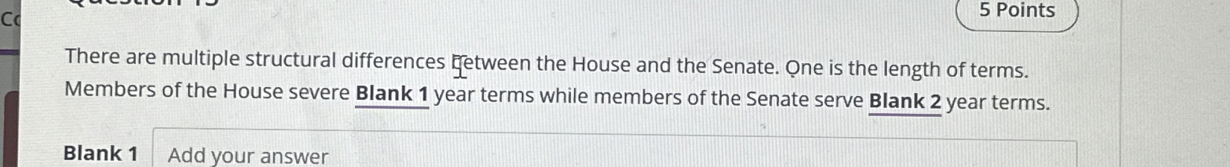 Solved 5 ﻿PointsThere are multiple structural differences | Chegg.com