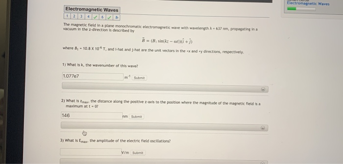 Solved Electromagnetic Waves Electromagnetic Waves The | Chegg.com