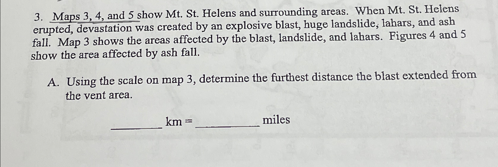 Solved Maps 3, 4, ﻿and 5 ﻿show Mt. ﻿St. ﻿Helens and | Chegg.com