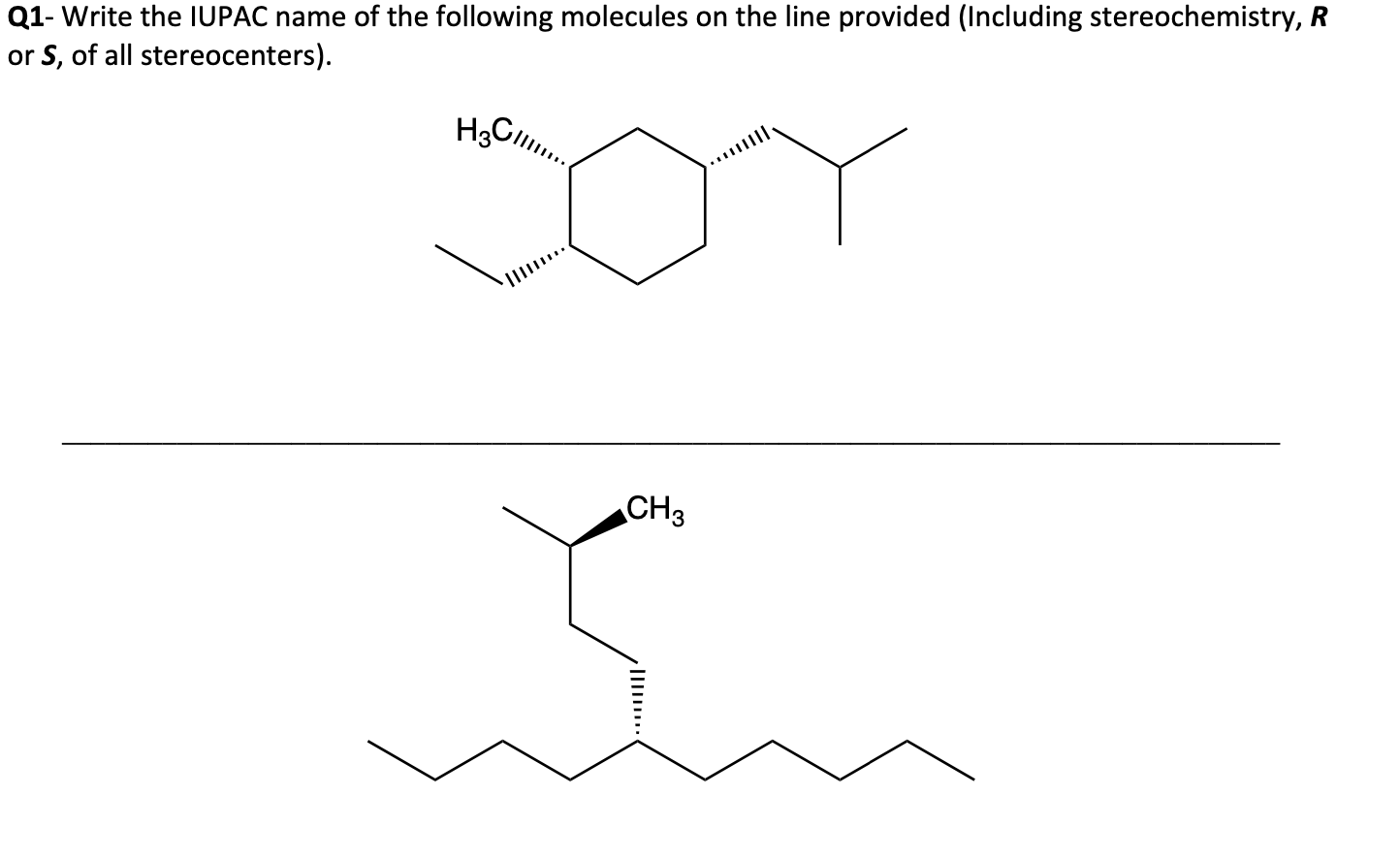 Solved Q1- ﻿Write the IUPAC name of the following molecules | Chegg.com