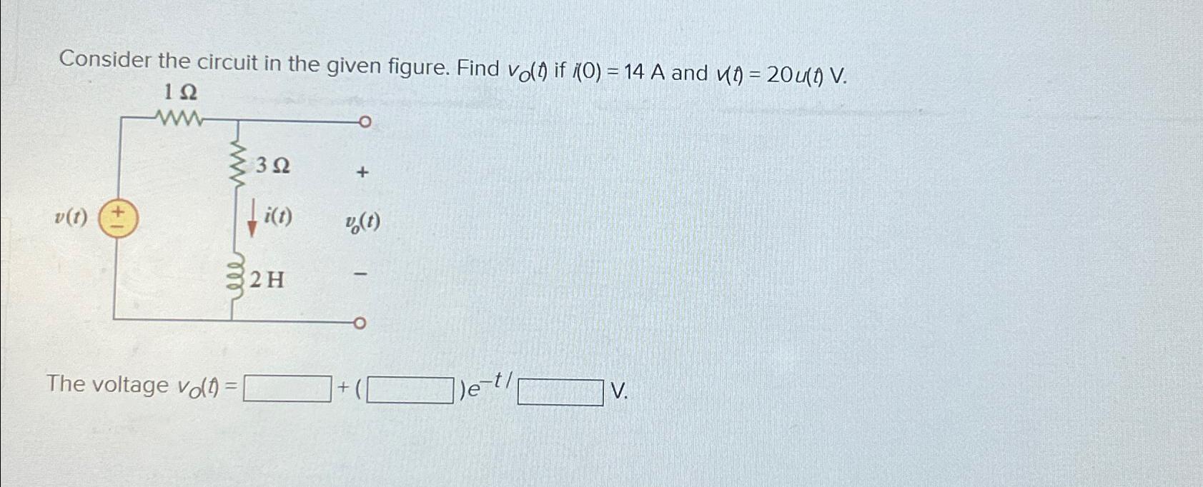 Solved Consider the circuit in the given figure. Find vO(t) | Chegg.com