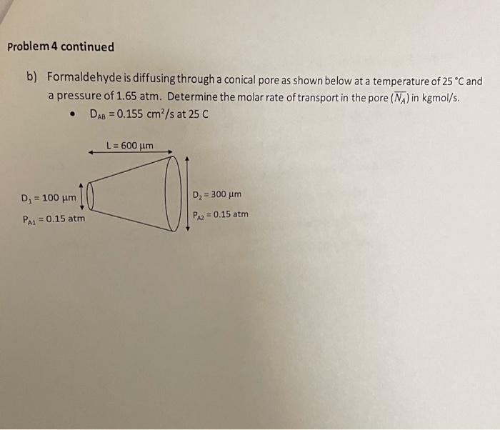 Solved Problem 4 a) Formaldehyde (COH; MW = 30.03) is | Chegg.com