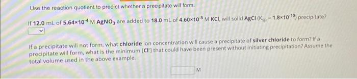 Solved Use the reaction quotient to predict whether a | Chegg.com