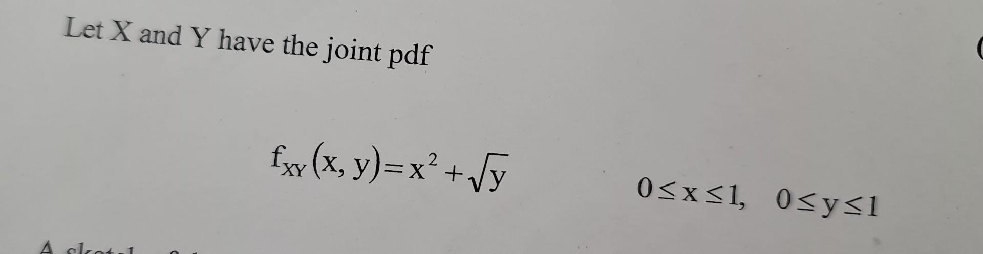 Solved Let X and Y have the joint pdf | Chegg.com