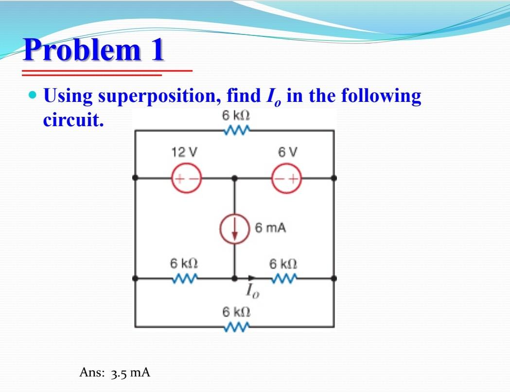 Solved Using superposition, find Io in the following | Chegg.com