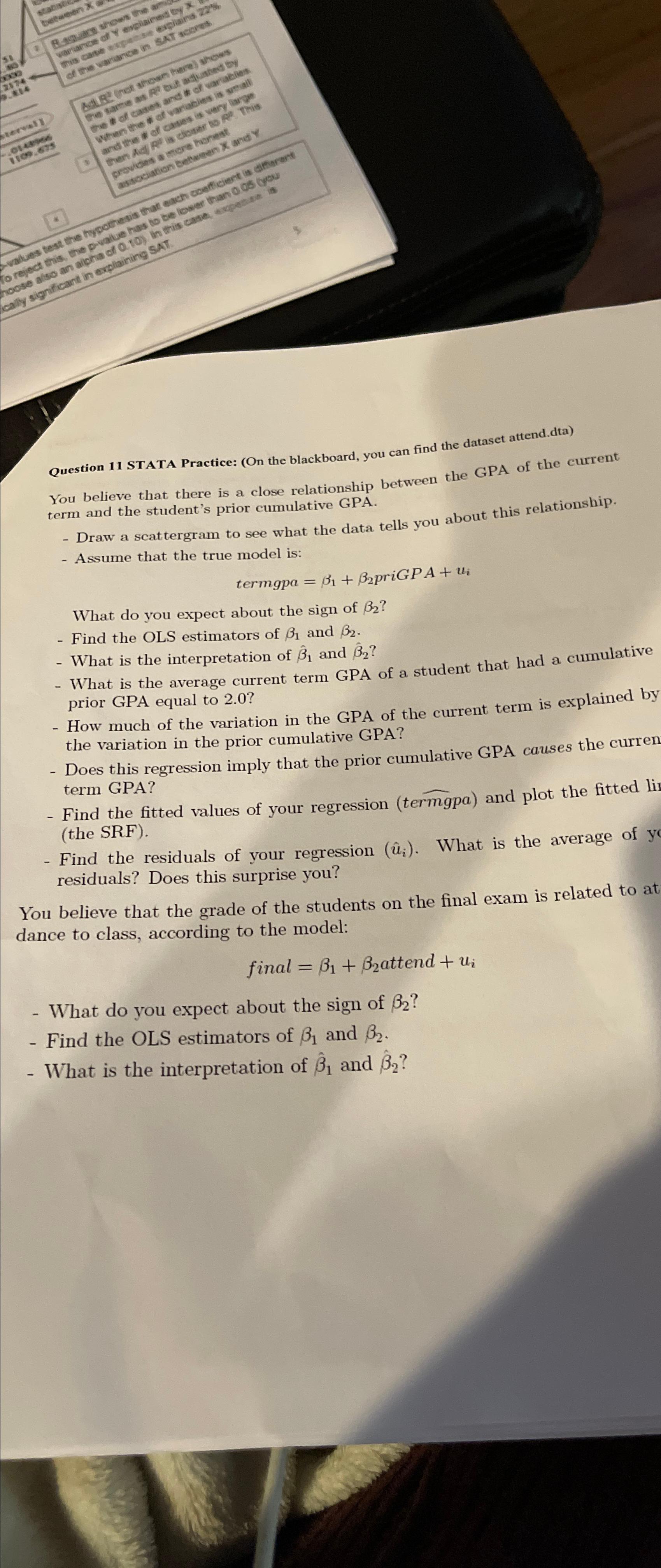 Solved Question 11 ﻿STATA Practice: (On the blackboard, you | Chegg.com