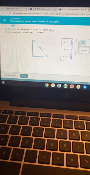 Solved A coht woiarge has side lengths 0,b, and c as shown | Chegg.com