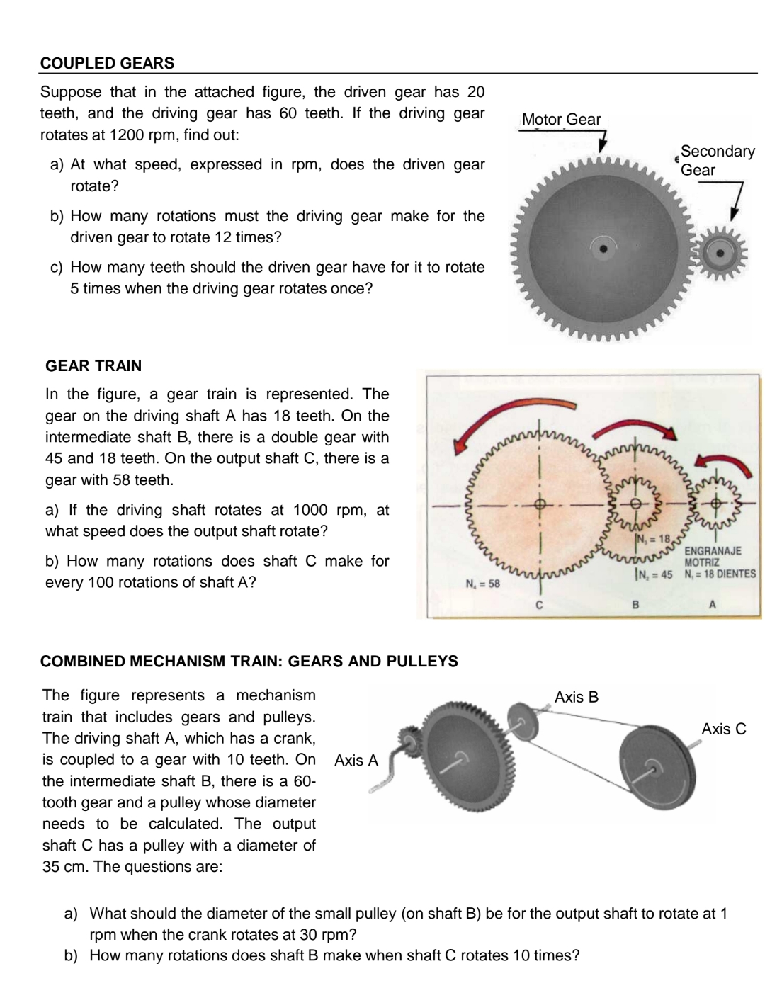 Solved COUPLED GEARSSuppose that in the attached figure, the | Chegg.com
