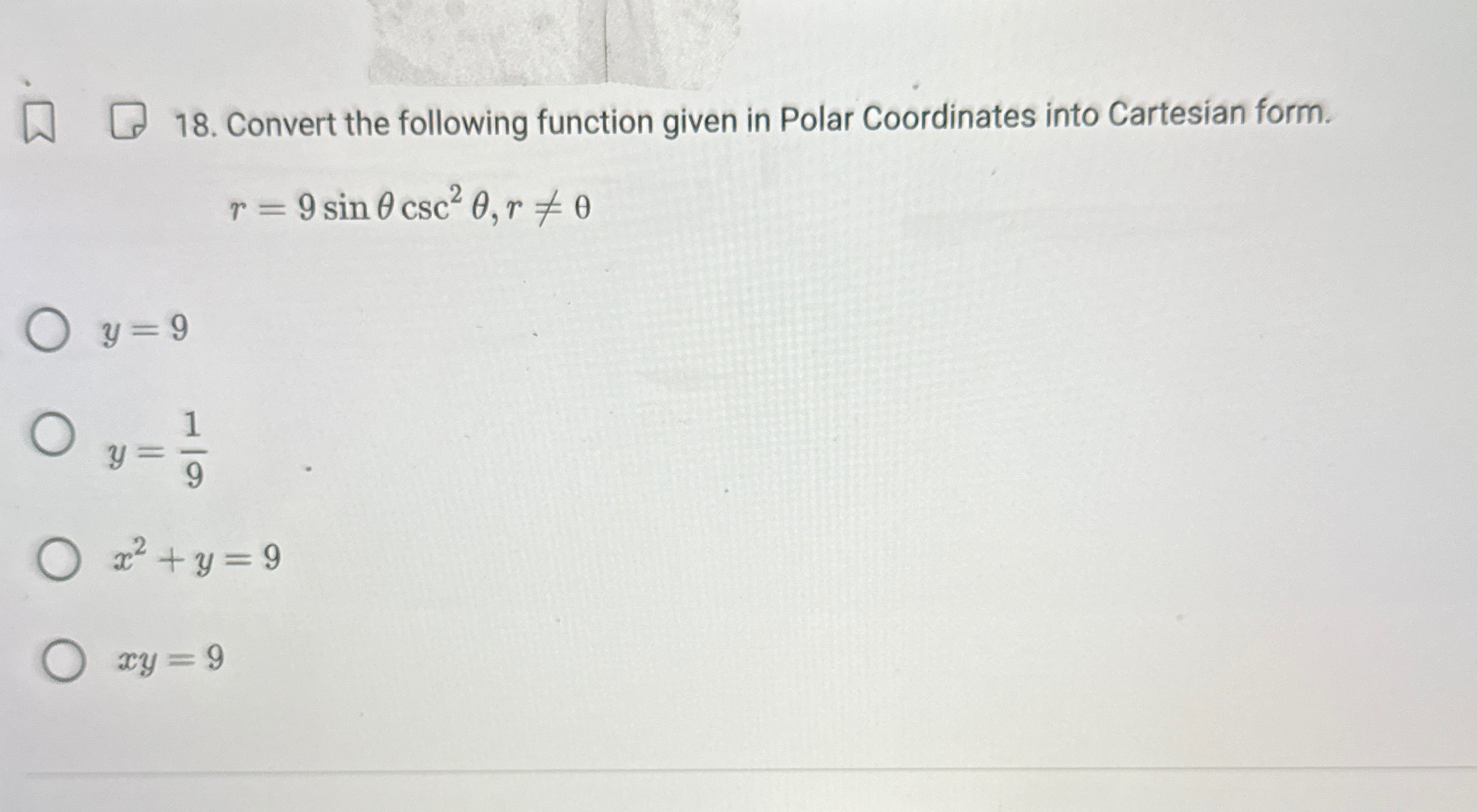 Solved Convert the following function given in Polar | Chegg.com