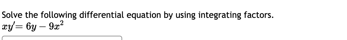 Solved Solve the following differential equation by using | Chegg.com