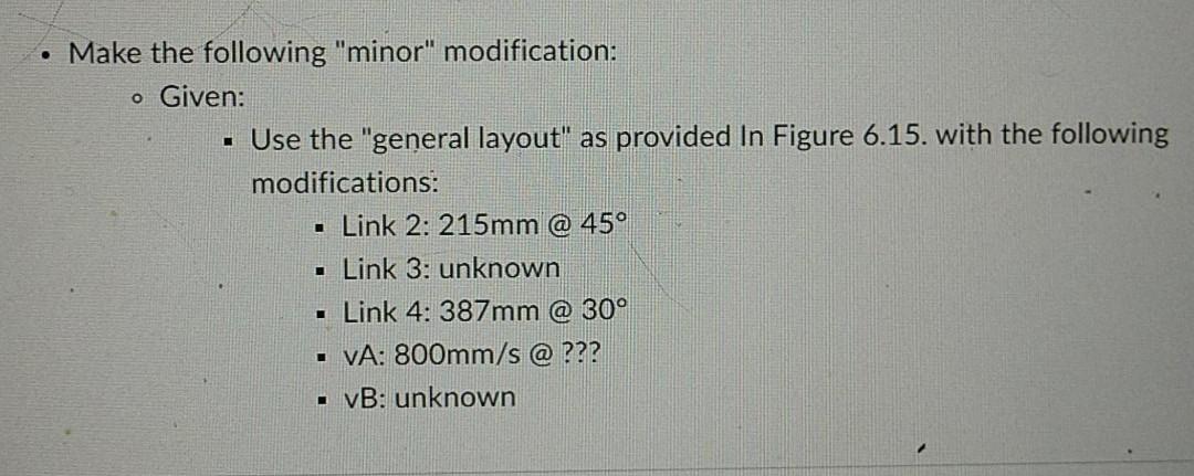 Solved • Make the following "minor" modification: o Given: • | Chegg.com