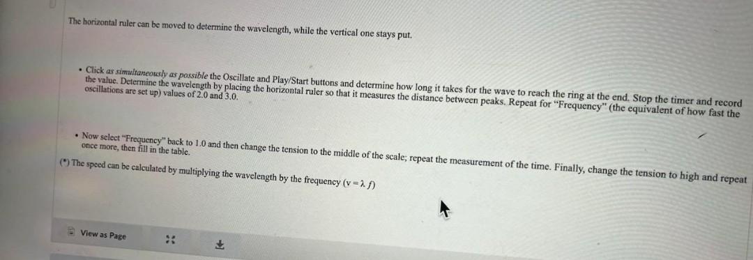 Solved The horizontal ruler can be moved to determine the | Chegg.com