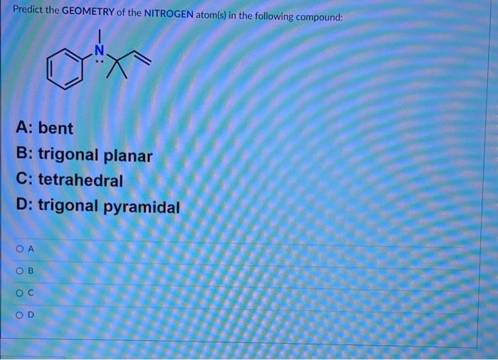 Solved Please identify the type of hybridization (sp, sp2, | Chegg.com