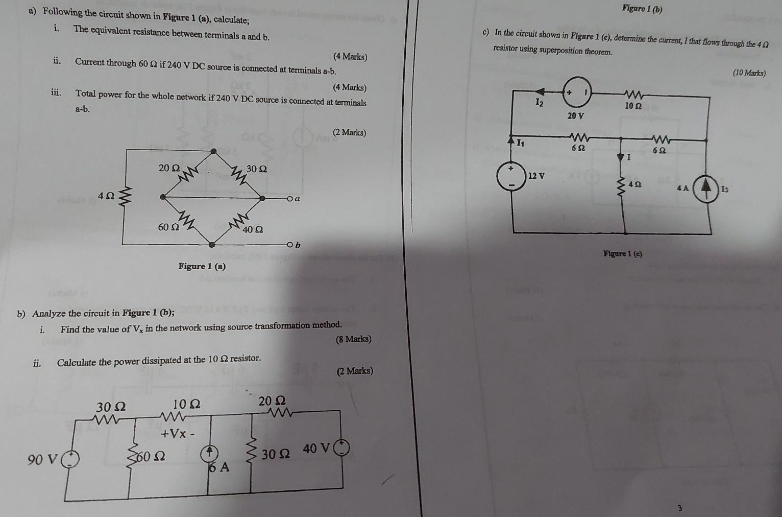 Solved Figure 1 (b) a) Following the circuit shown in Figure | Chegg.com