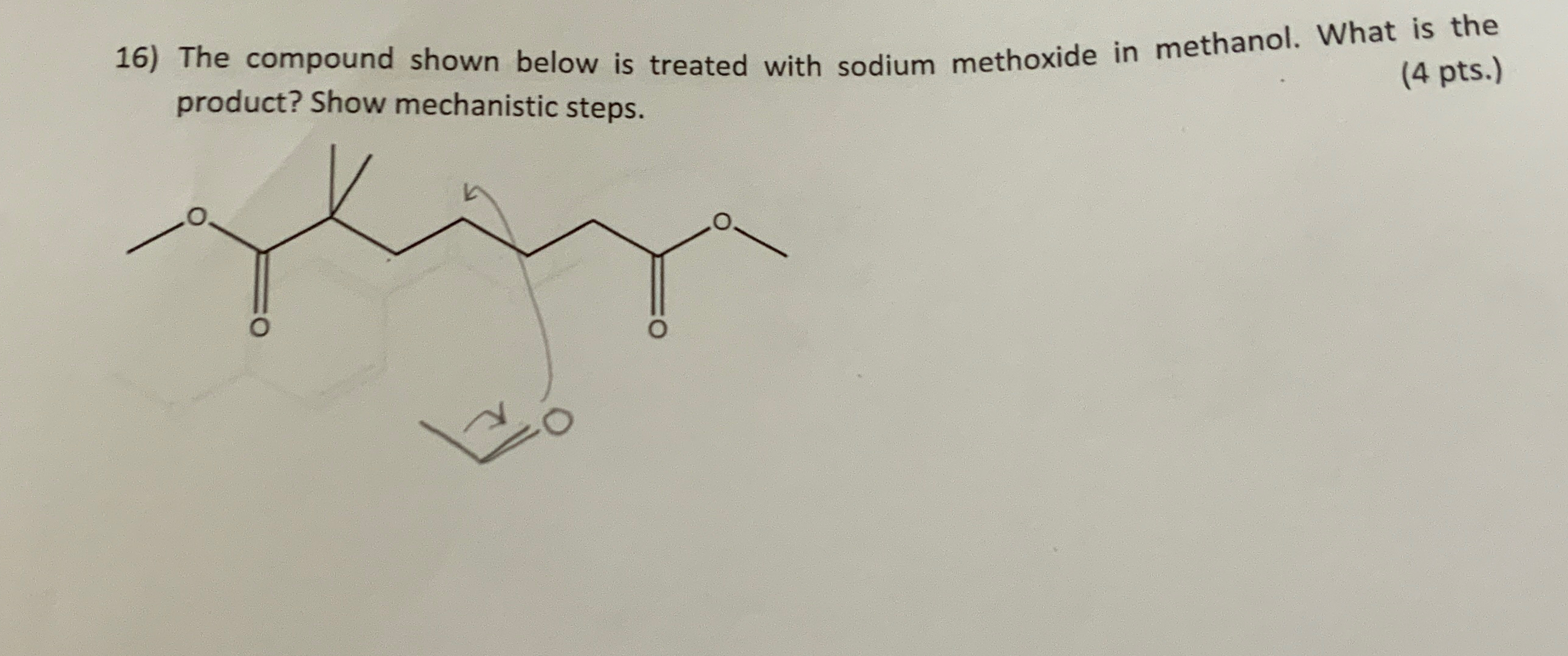 Solved The compound shown below is treated with sodium | Chegg.com