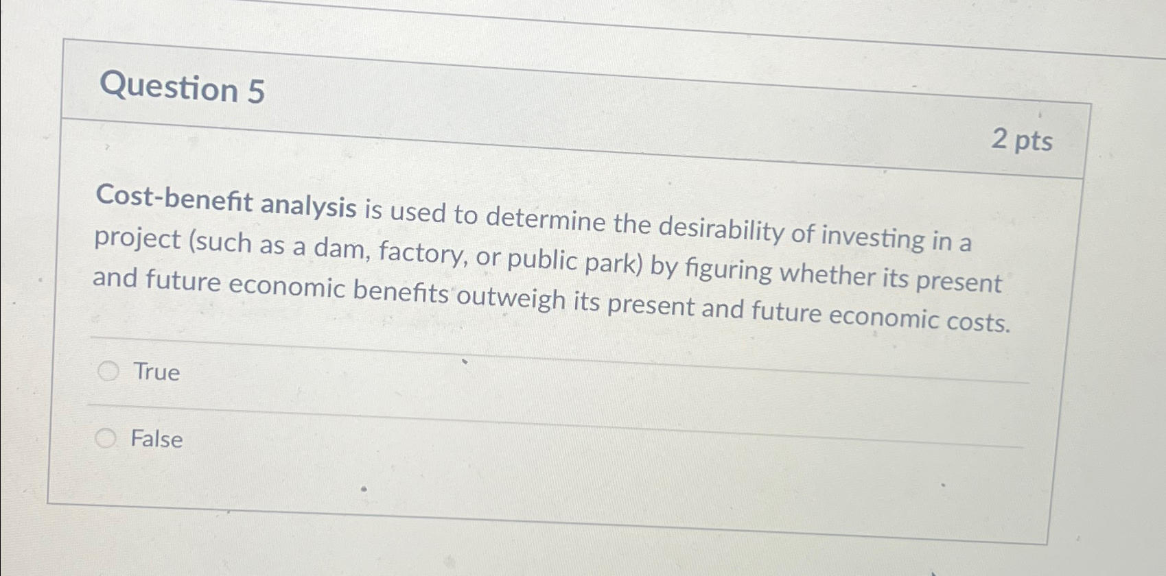 Solved Question 52 ﻿ptsCost-benefit analysis is used to | Chegg.com