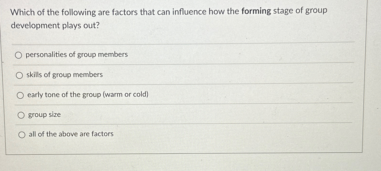 Solved Which of the following are factors that can influence | Chegg.com