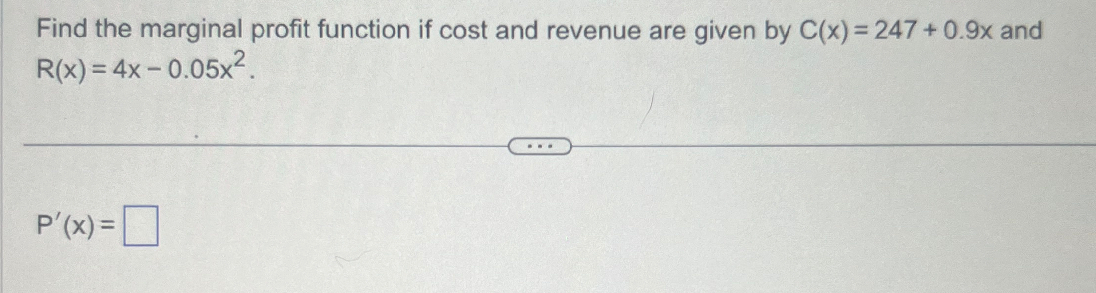 Solved Find the marginal profit function if cost and revenue | Chegg.com