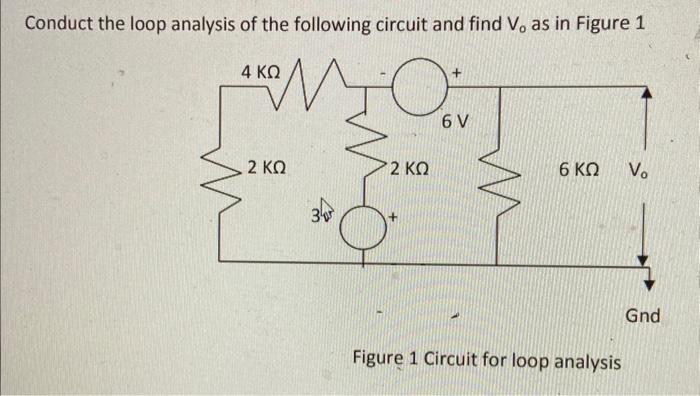 Solved Conduct the loop analysis of the following circuit | Chegg.com