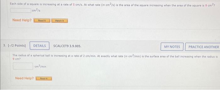 Solved Each side of a square is increasing at a rate of 5 | Chegg.com
