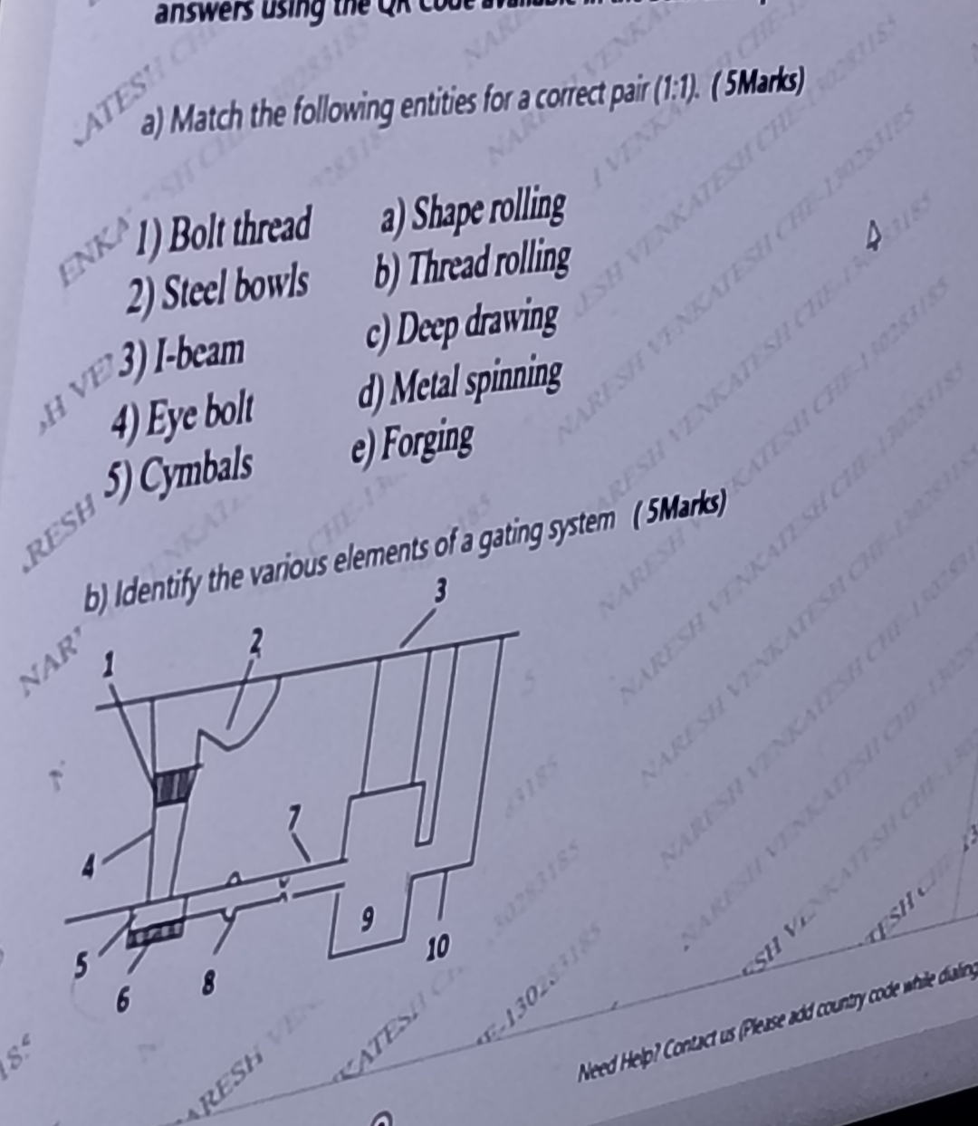 a) ﻿Match the following entities for a correct pair | Chegg.com