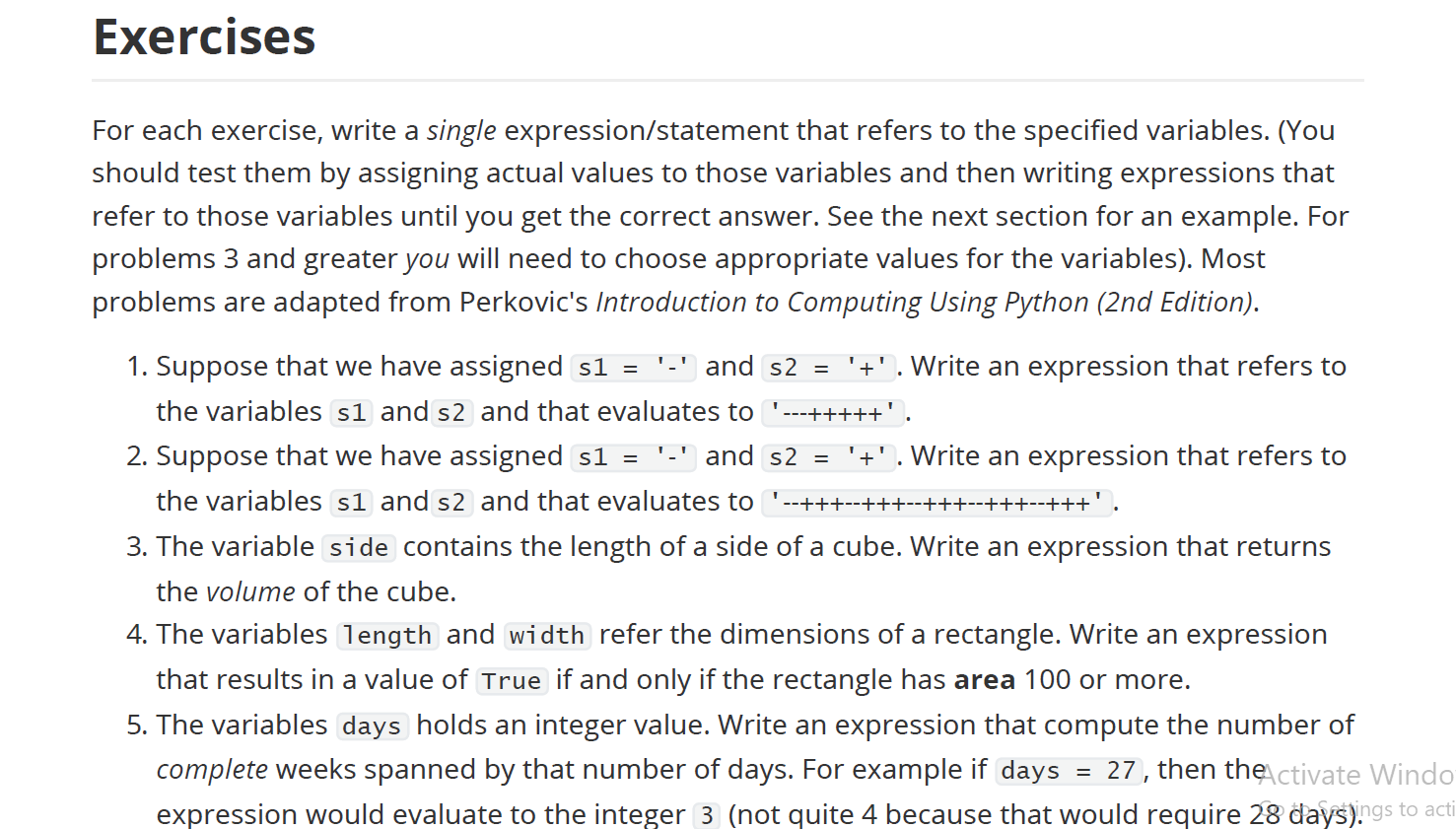 Solved For each exercise, write a single | Chegg.com