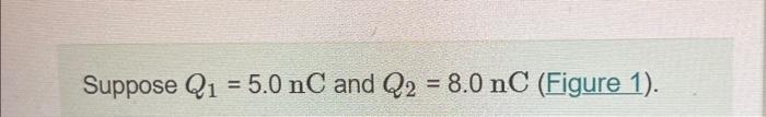 Solved Suppose Q1=5.0nC and Q2=8.0nC (Figure 1).10 cm |10 cm | Chegg.com