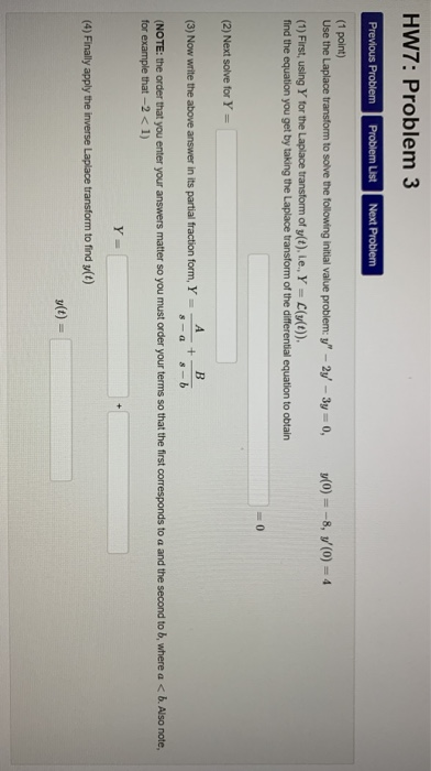 Solved HW7: Problem 3 Previous Problem Problem List Next | Chegg.com
