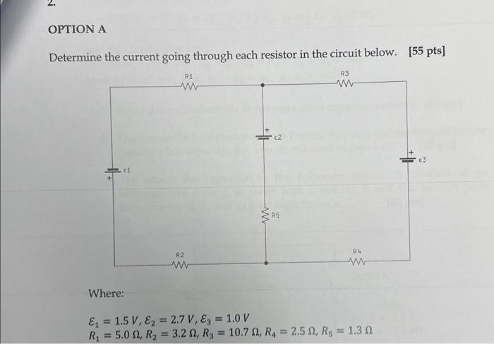 Solved Determine the current going through each resistor in | Chegg.com