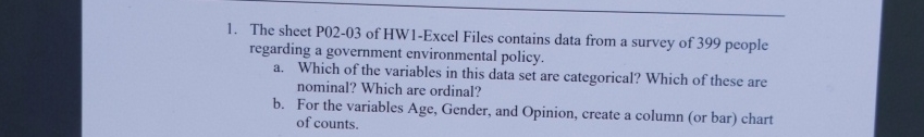 Solved The sheet P02-03 ﻿of HW1-Excel Files contains data | Chegg.com